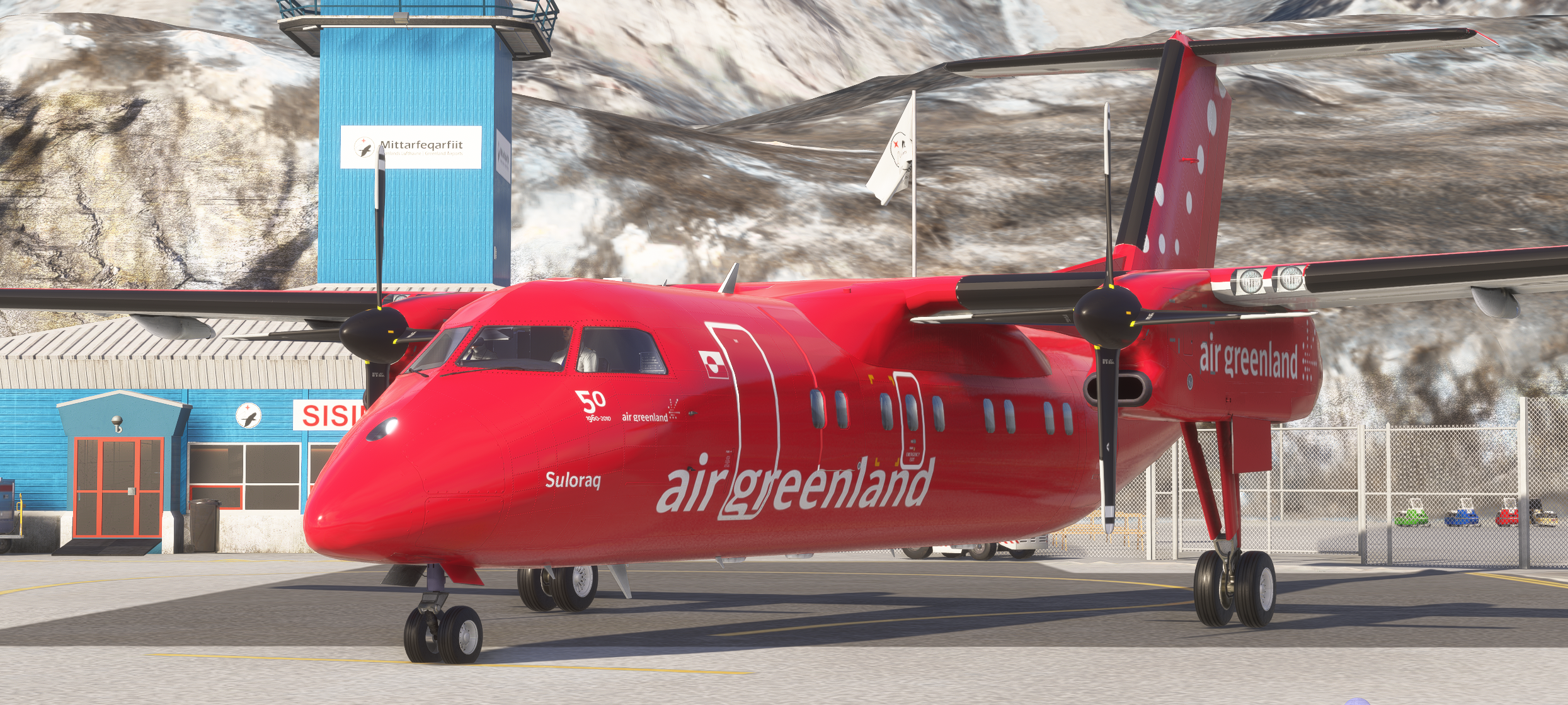 Virtualcol Dash 8-100 Air Greenland OY-GRG "Suloraq" - MSFS Add-on ...