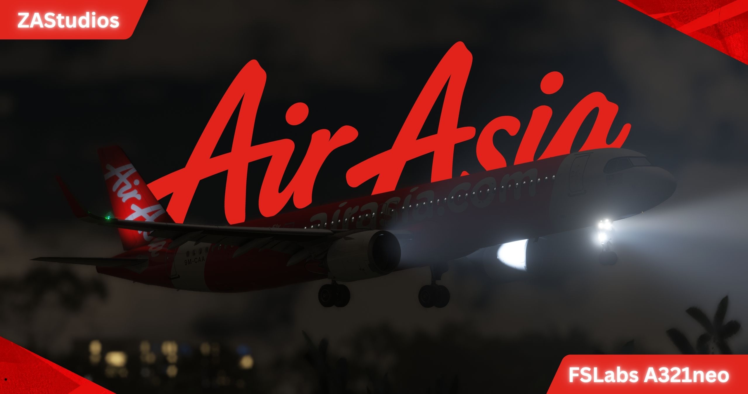 AirAsia 9M-CAA Livery "W/CABIN" | 9M-CAA | FSLabs A321neo - MSFS Add-on ...