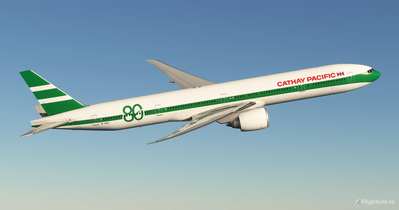 [4K&8K] Cathay Pacific "80th Anniversary Retro" B-HNJ By WingtipLight の ...