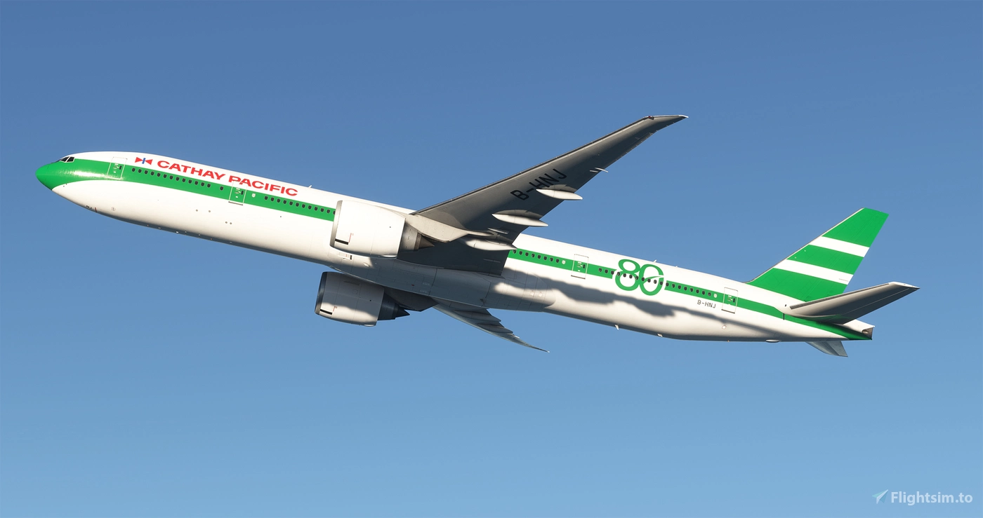 [4K&8K] Cathay Pacific "80th Anniversary Retro" B-HNJ By WingtipLight ...