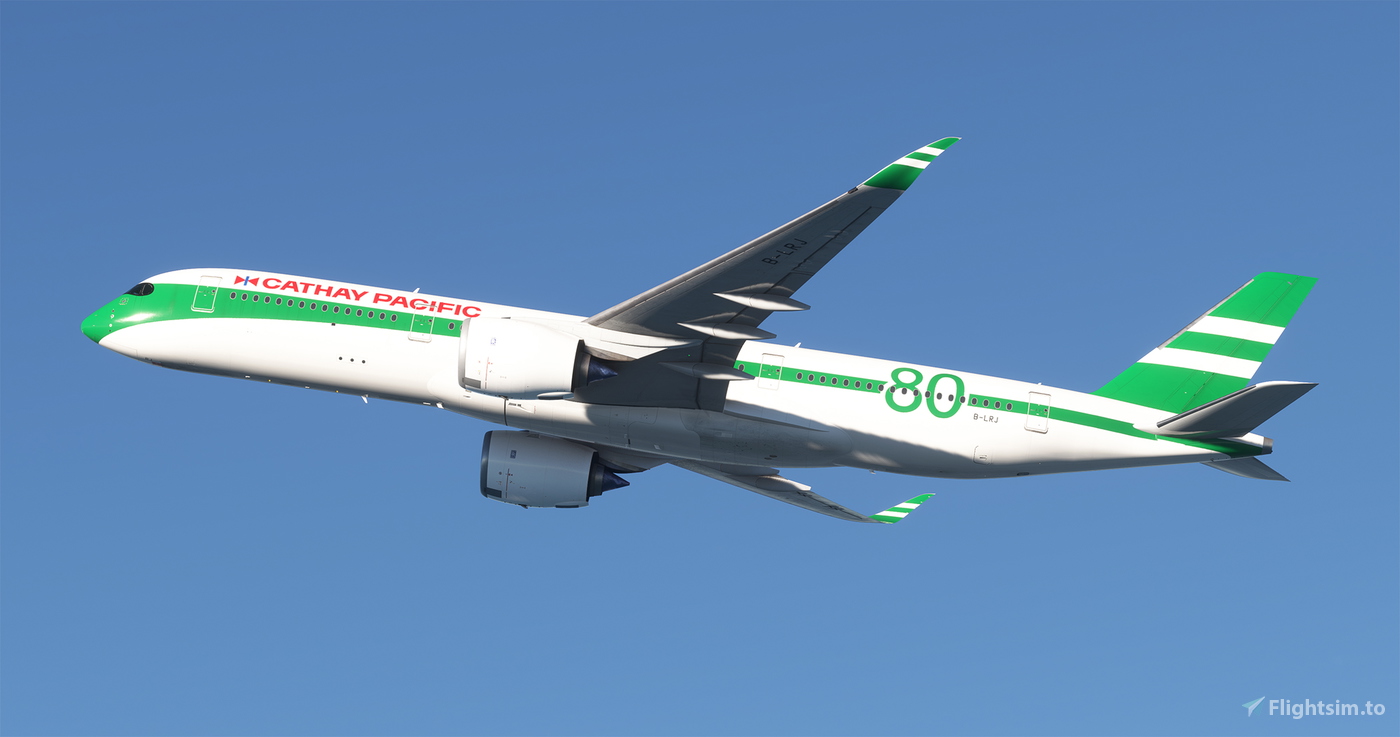 [4K&8K] Cathay Pacific "80th Anniversary Retro" B-LRJ By WingtipLight ...
