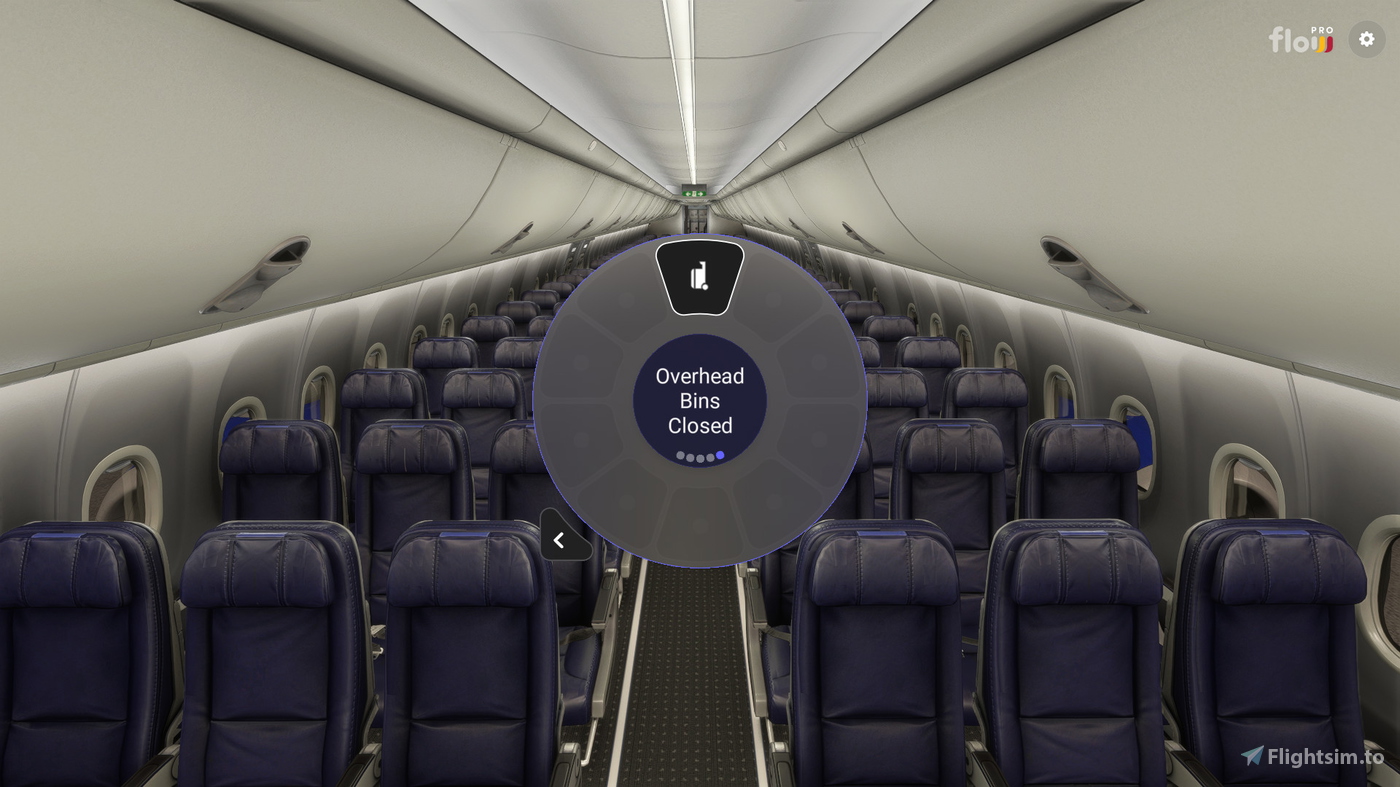 737 Overhead Bins Widget pour Microsoft Flight Simulator | MSFS