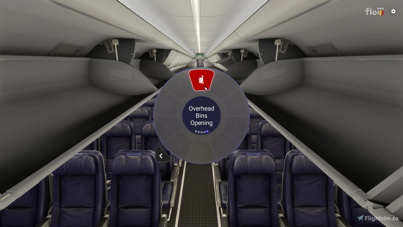 737 Overhead Bins Widget pour Microsoft Flight Simulator | MSFS