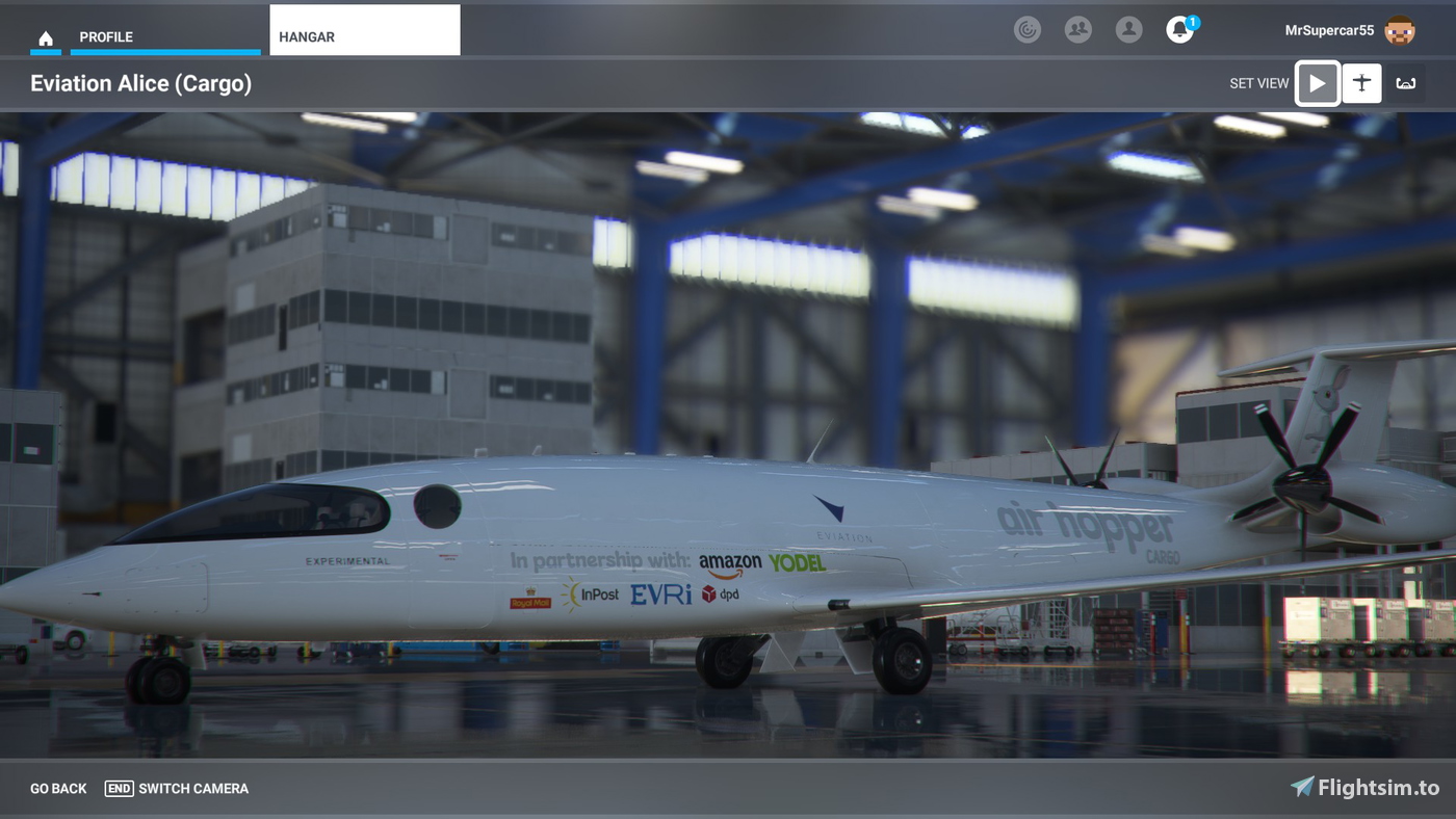 Air Hopper fictional airline livery pack for Eviation Alice voor ...