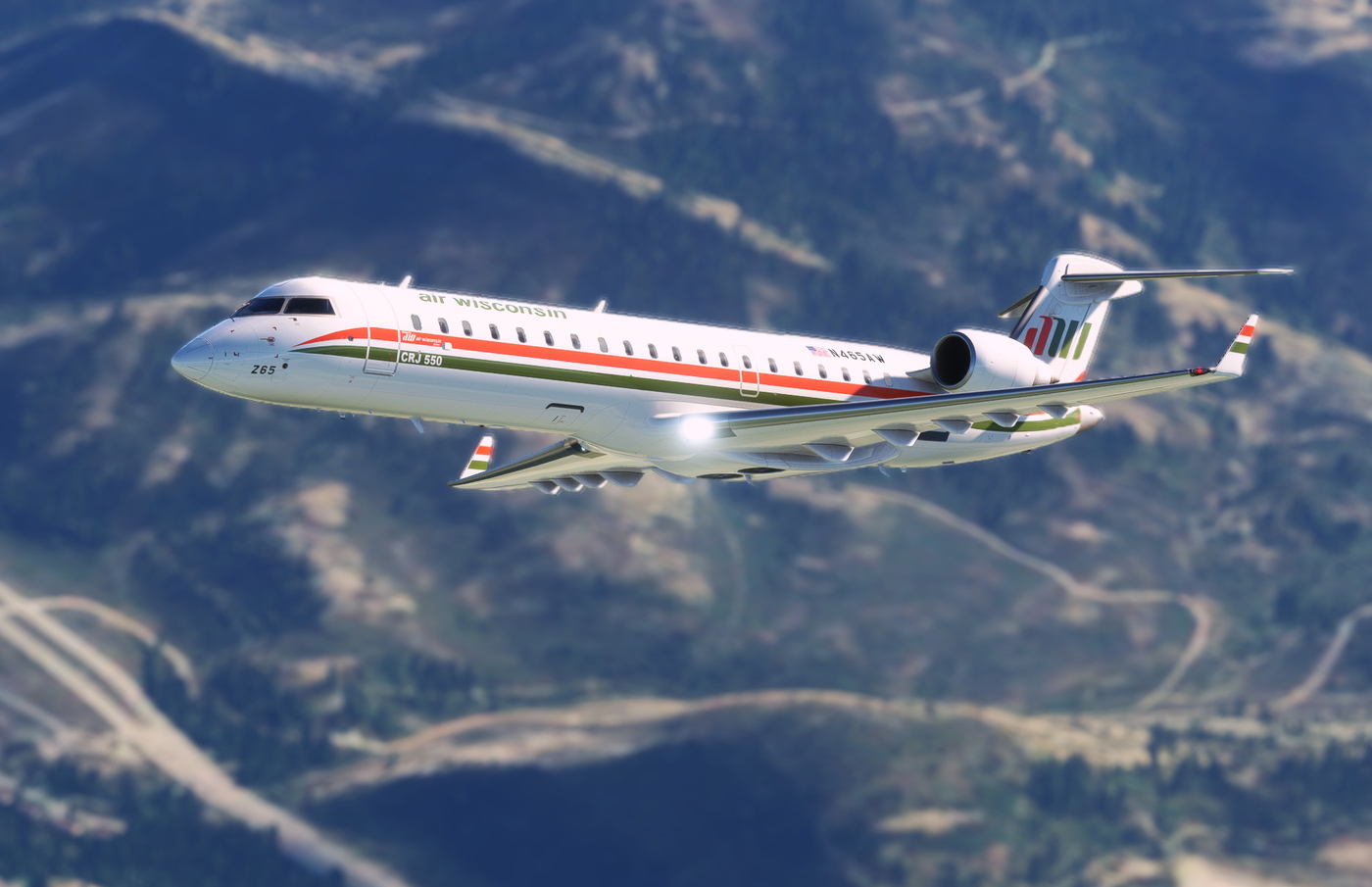 Air Wisconsin | N465AW | Aerosoft CRJ-550 V2 для Microsoft Flight ...