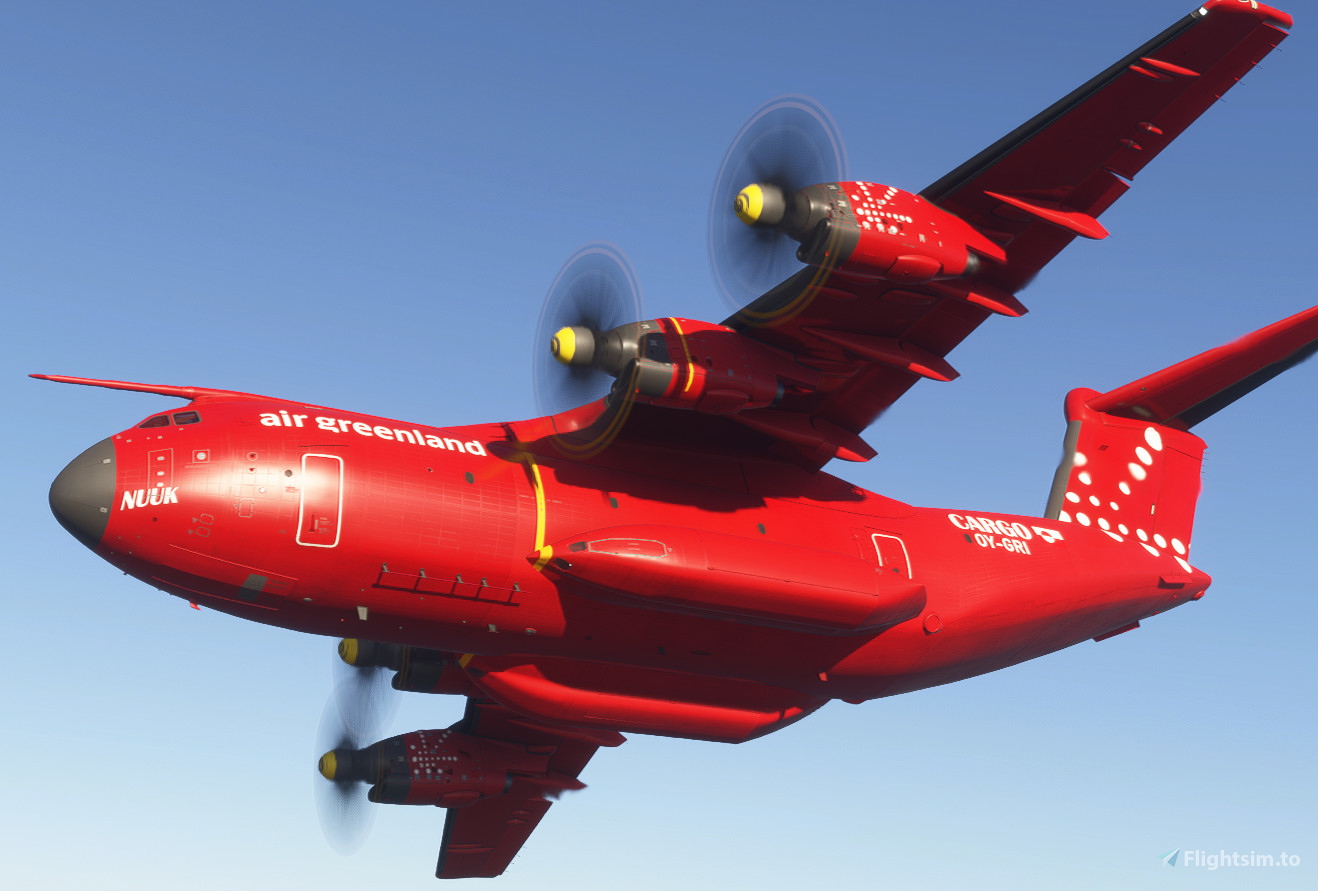 Airbus A400M Air Greenland Cargo voor Microsoft Flight Simulator | MSFS