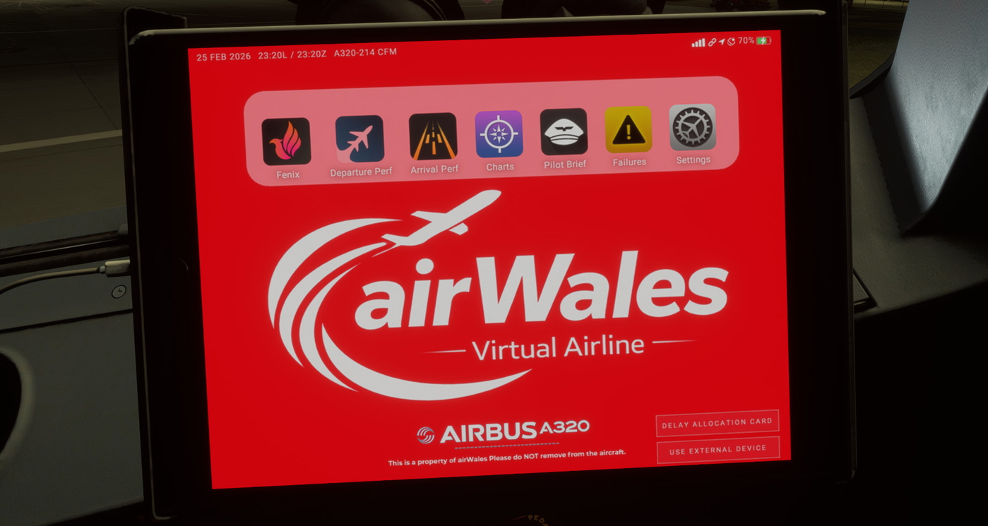 AirWales EFB Background - Fenix A320 Block 2 のために Microsoft Flight ...