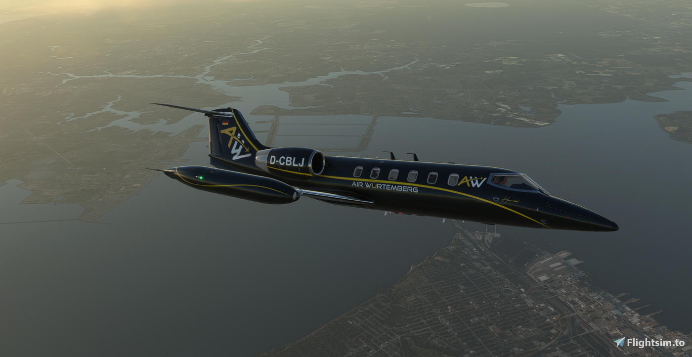 AirWuerttemberg Livery for FlySimWare Learjet 35a for Microsoft Flight ...