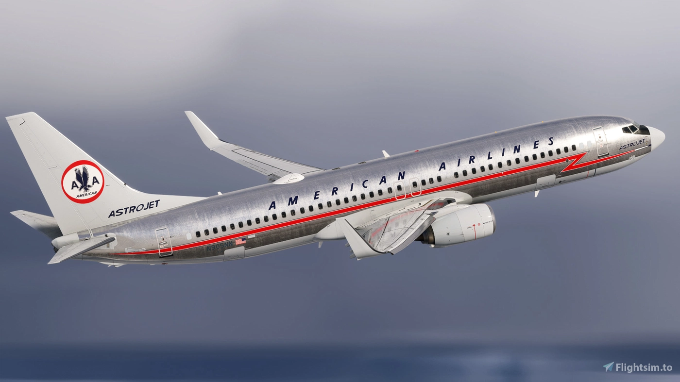 American Airlines 'Astrojet' | w/Cabin | PMDG 737-823 のために Microsoft ...