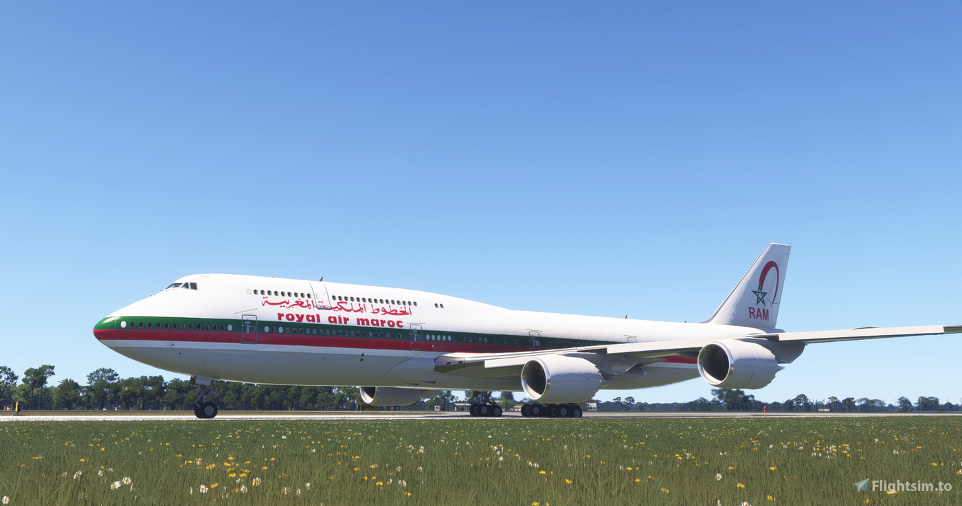 Asobo 747-8i Royal Air Maroc のために Microsoft Flight Simulator | MSFS