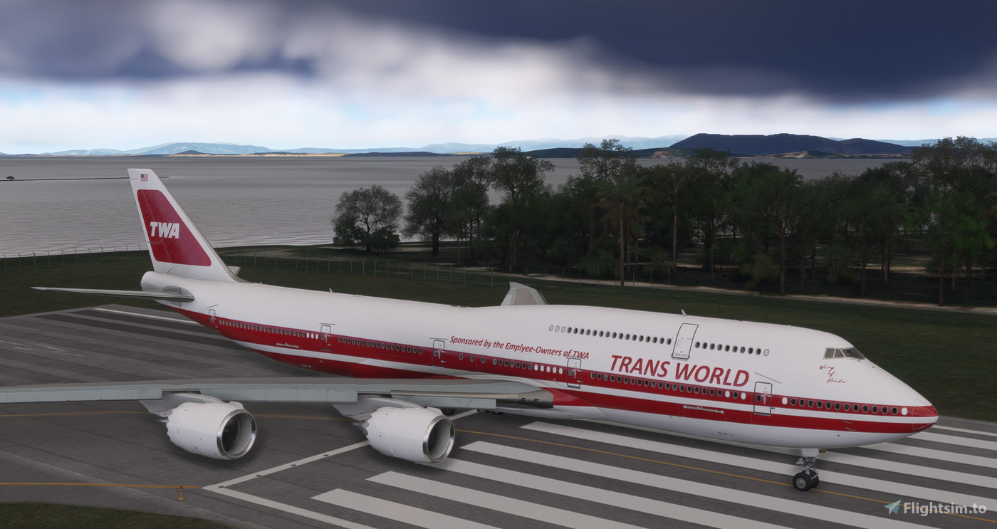 Asobo 747-8i TWA (White Livery) für Microsoft Flight Simulator | MSFS