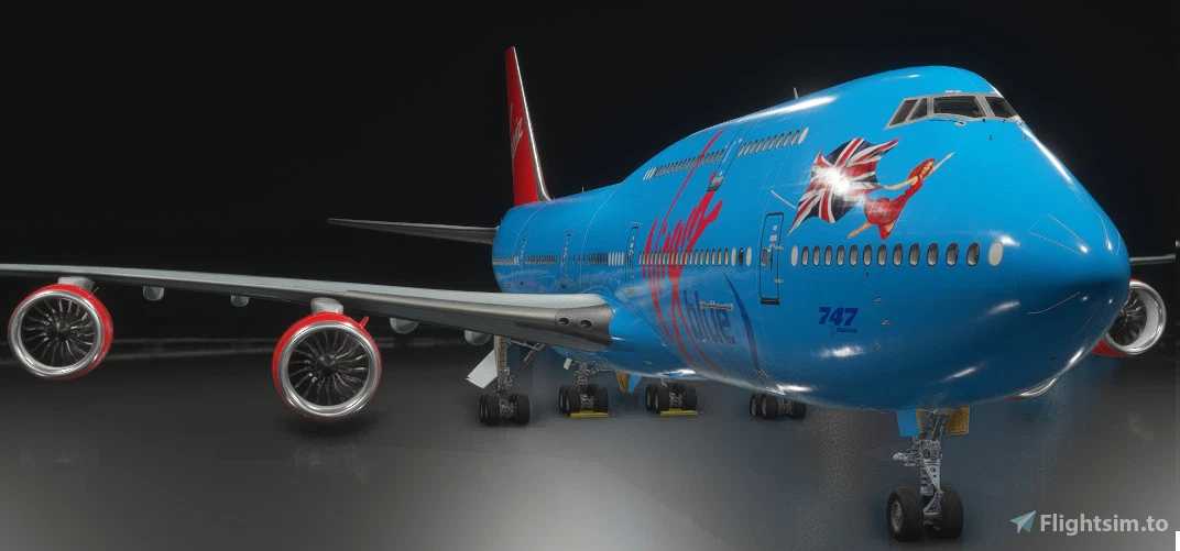 Asobo 747-8i Virgin Blue for Microsoft Flight Simulator | MSFS
