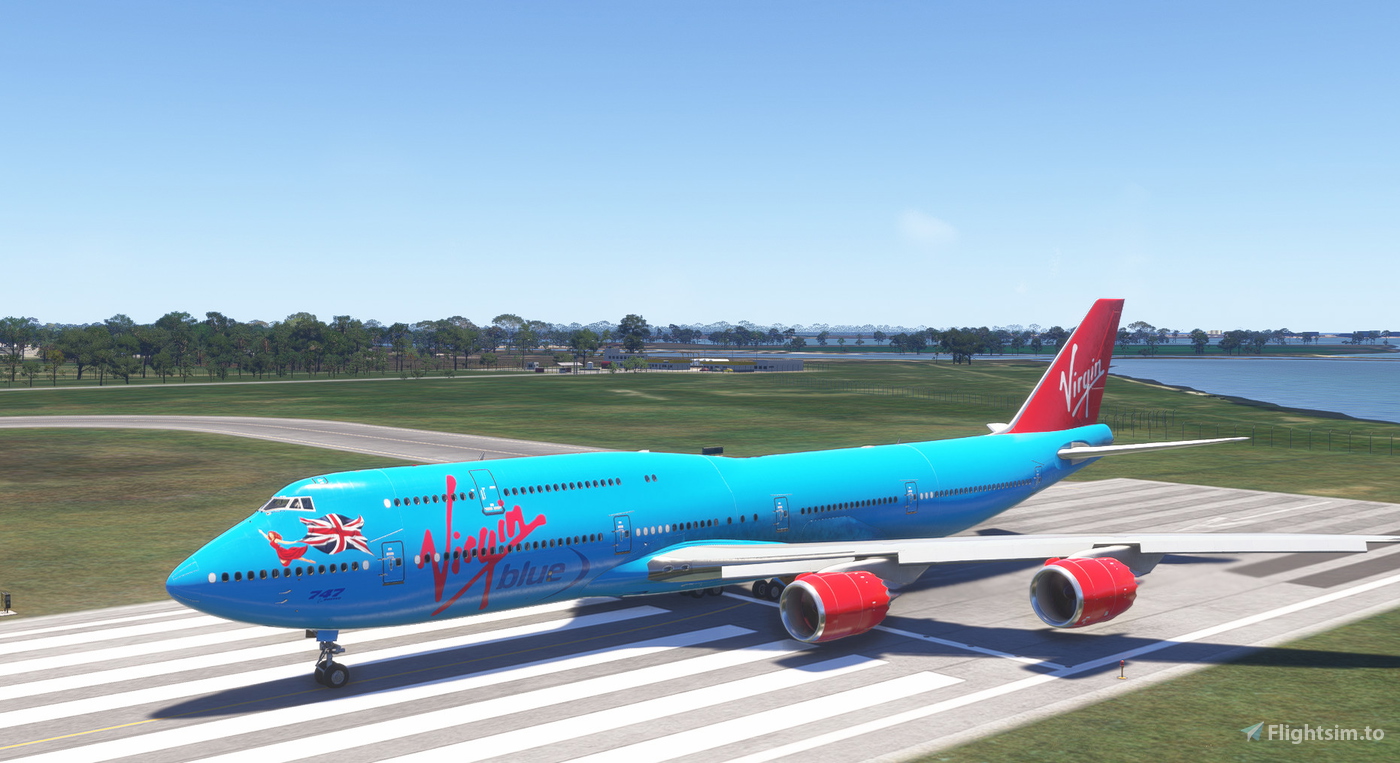 Asobo 747-8i Virgin Blue for Microsoft Flight Simulator | MSFS