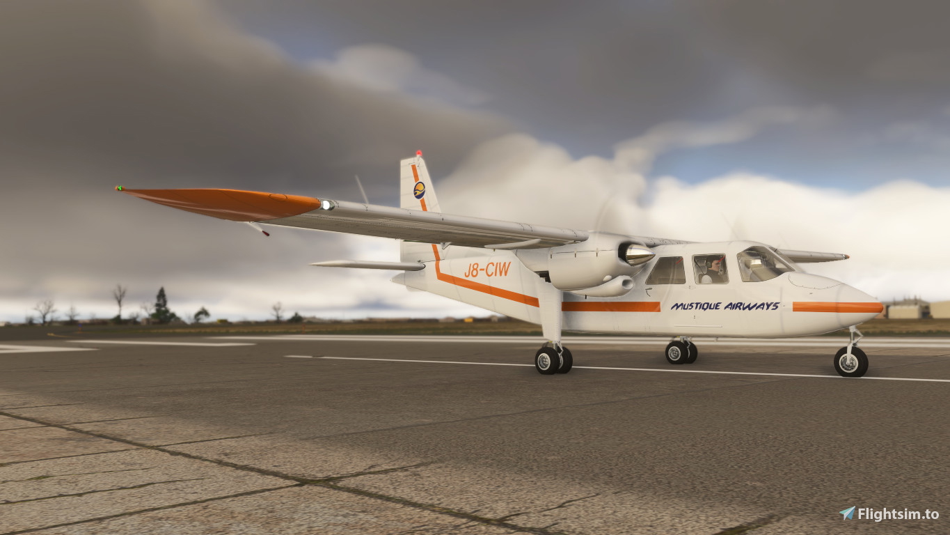 BBS bn2 Islander Mustique Airways J8-CIW pour Microsoft Flight ...
