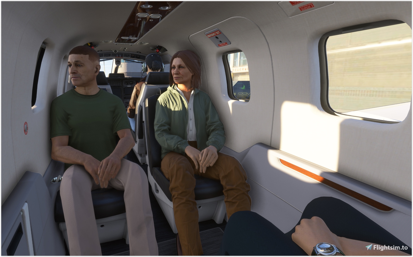 Black Square TBM 850 Passenger Mod for FS2024 para Microsoft Flight ...