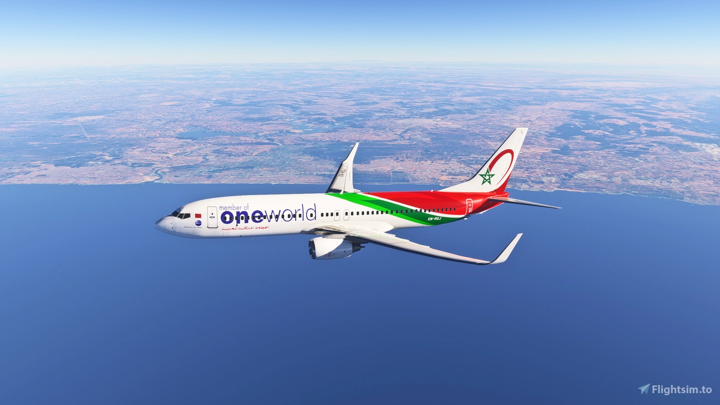 Boeing 737-800 Royal Air Maroc (CN-RGJ) のために Microsoft Flight Simulator ...