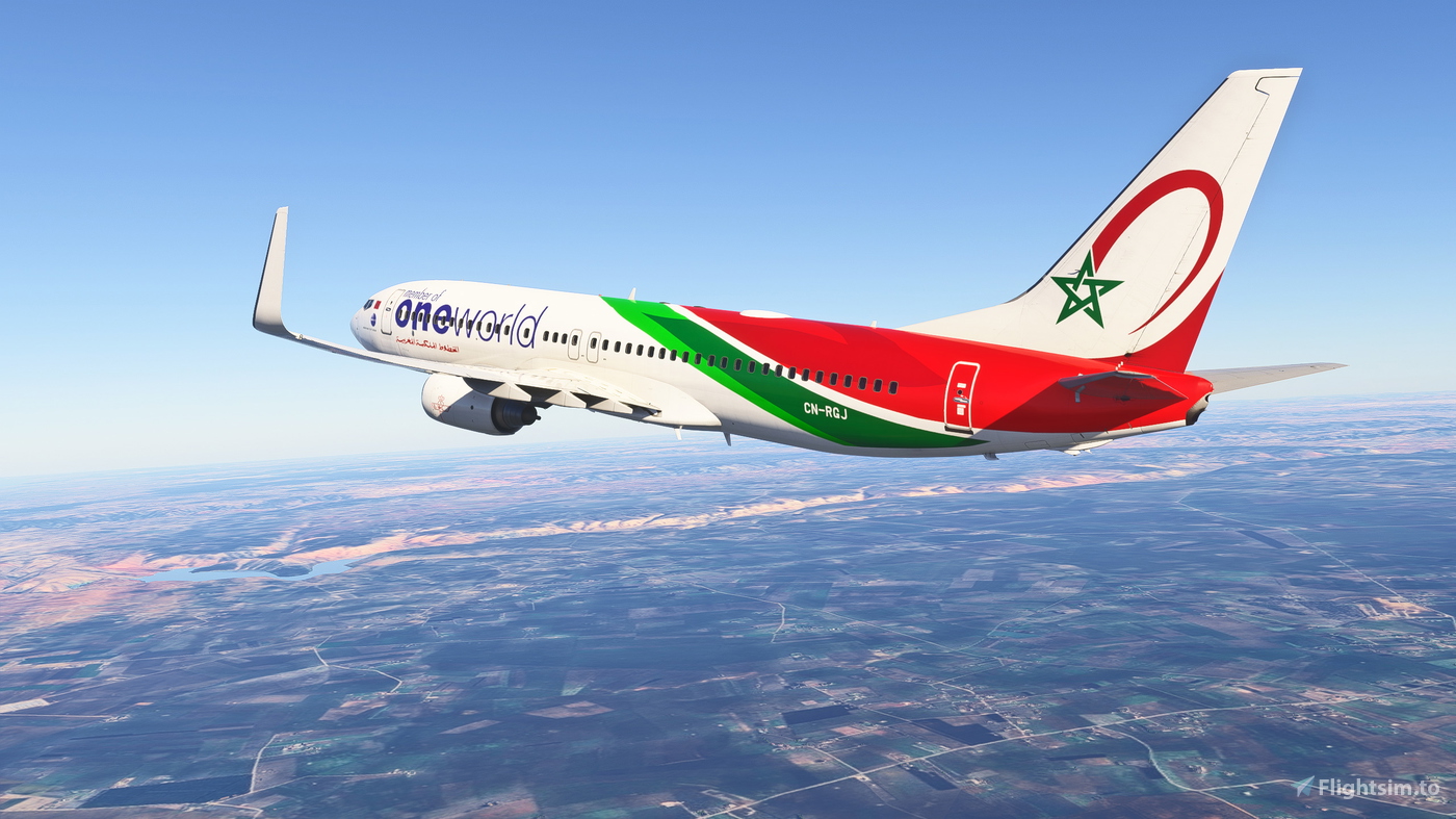Boeing 737-800 Royal Air Maroc (CN-RGJ) for Microsoft Flight Simulator ...