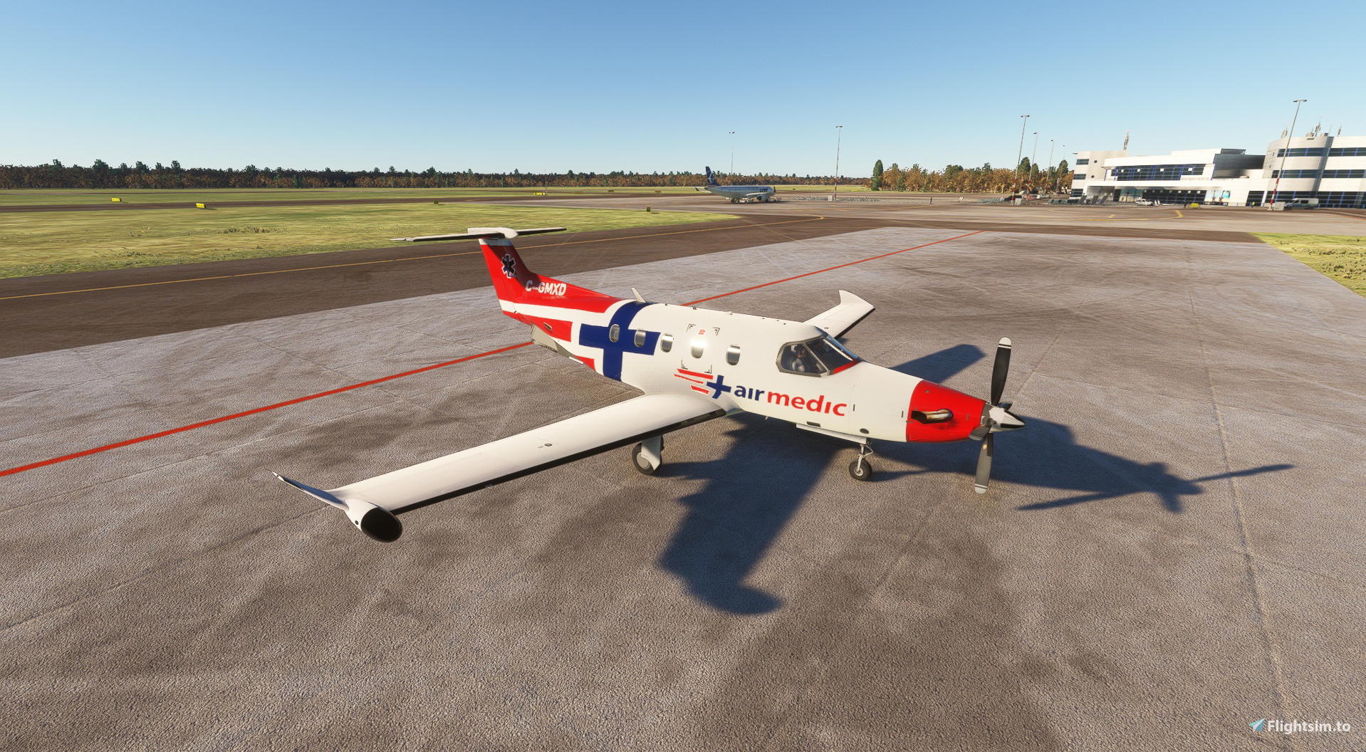 Carenado Pilatus PC-12 in Airmedic livery - MSFS Add-on - Flightsim.to