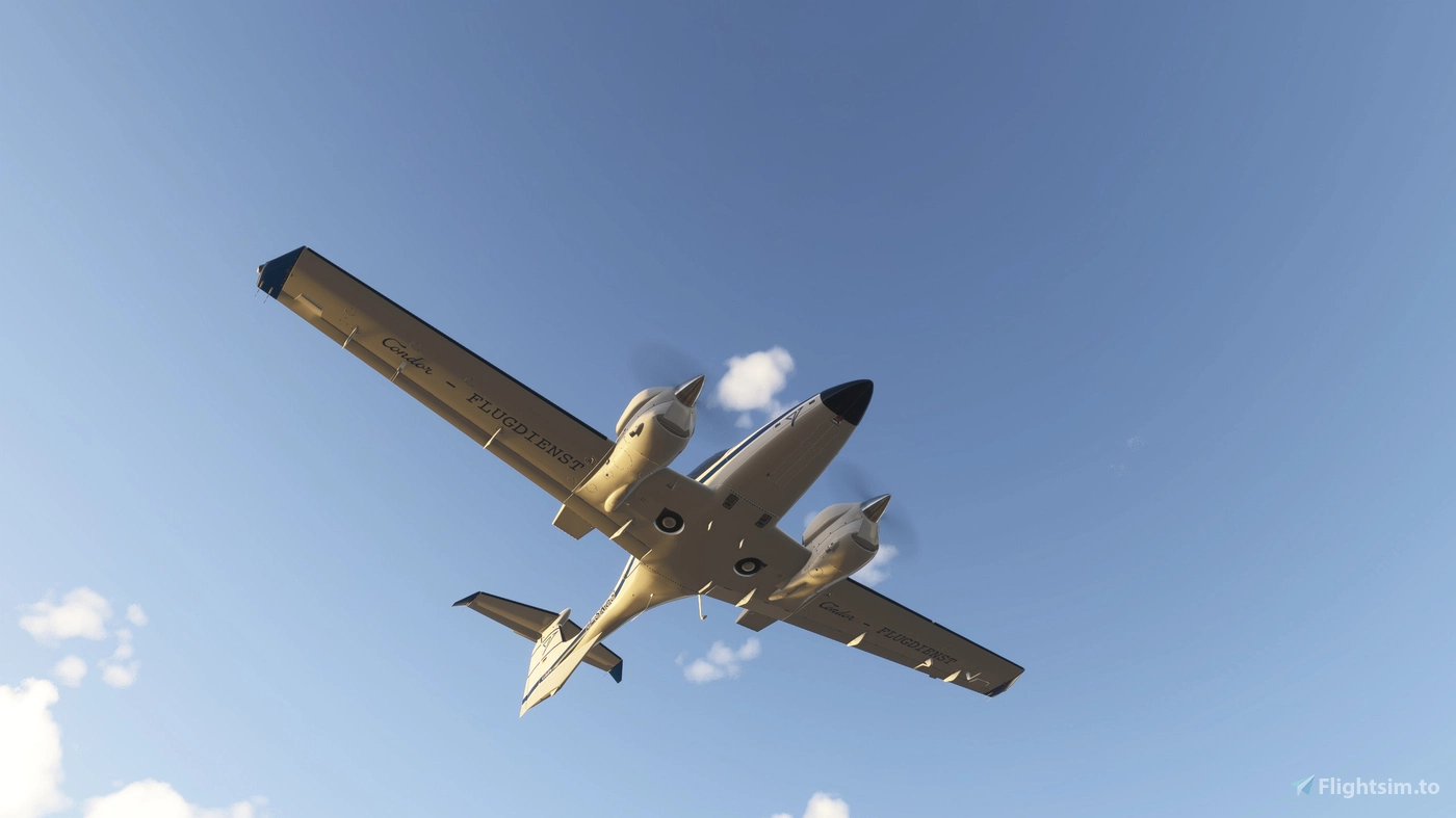 Cows DA42 - Condor 60s Retro Livery with Dynamic Registry 对于 Microsoft ...