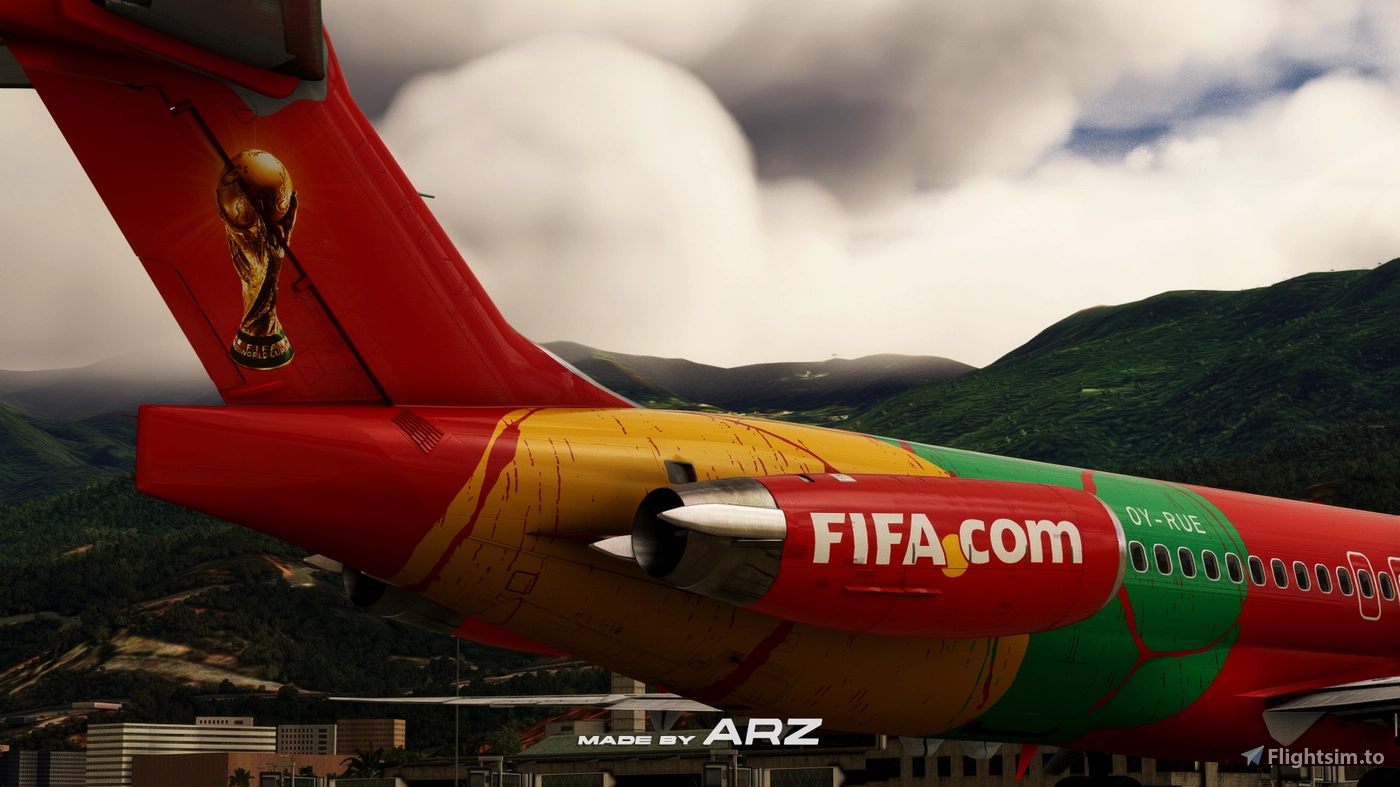 DAT FIFA World Cup OY-RUE | MaddogX (20th) MD83 | Custom Cockpit für ...