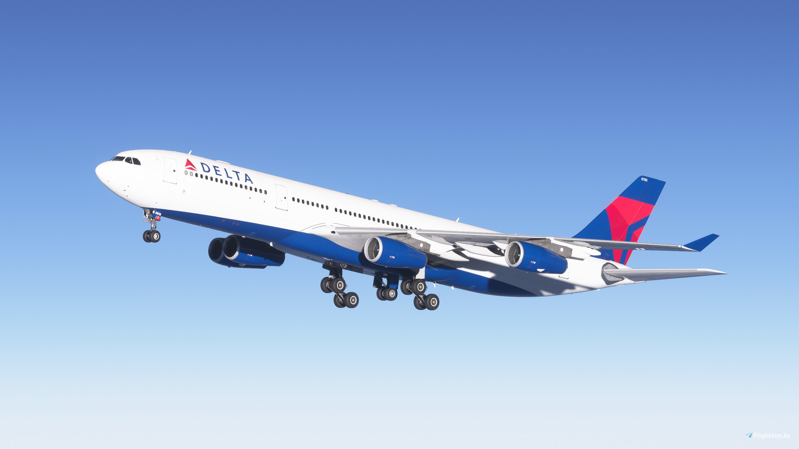 Delta Airlines N878NW Fictional iniBuilds Airbus A340 - 8K - MSFS Add ...