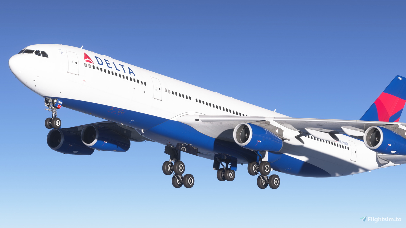 Delta Airlines N878NW Fictional iniBuilds Airbus A340 - 8K for ...