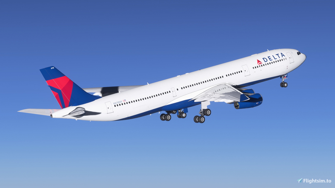 Delta Airlines N878NW Fictional iniBuilds Airbus A340 - 8K for ...