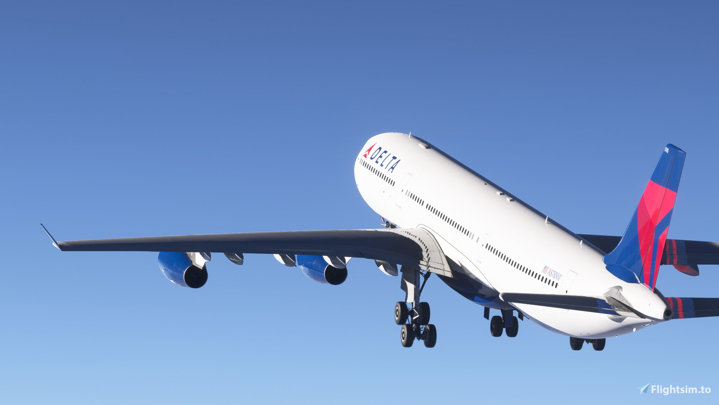 Delta Airlines N878NW Fictional iniBuilds Airbus A340 - 8K for ...