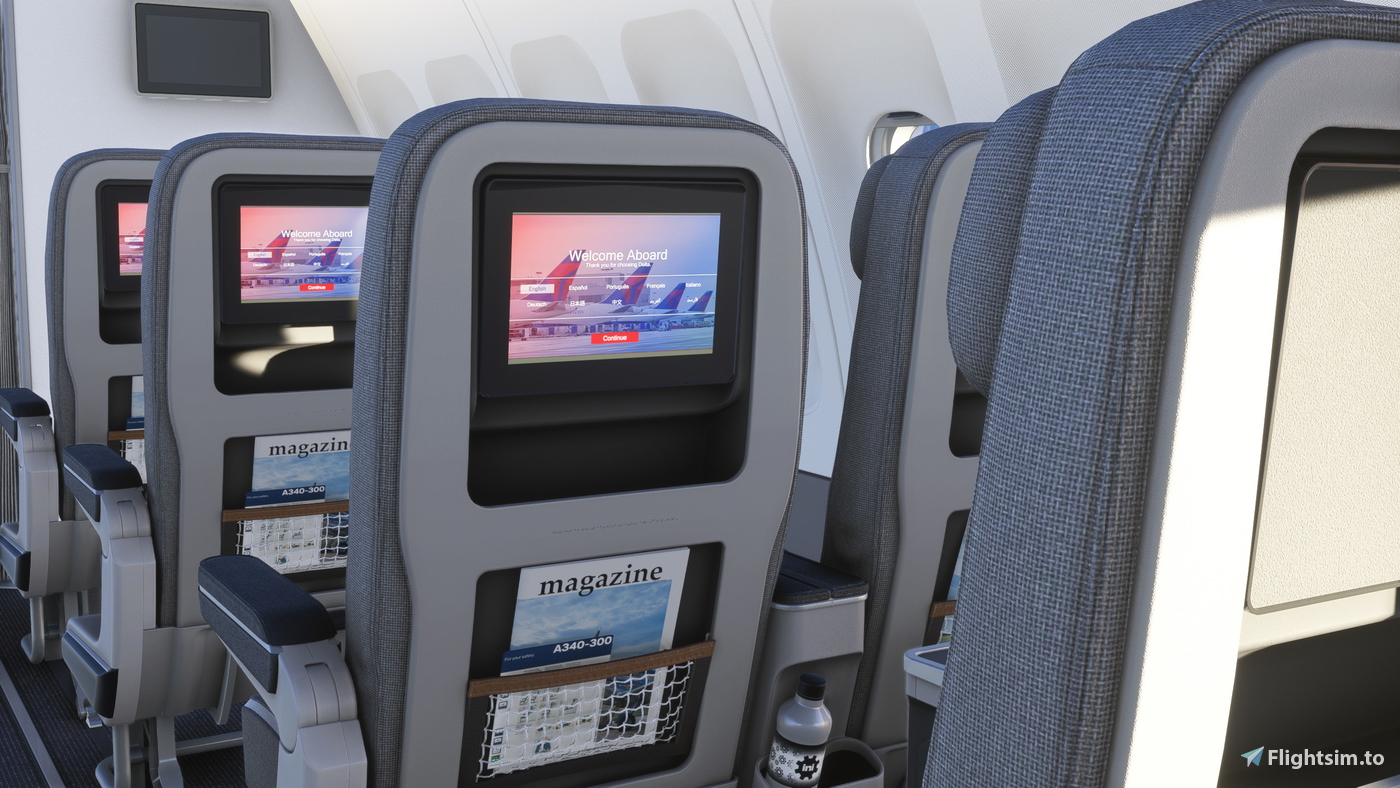 Delta Airlines N878NW Fictional iniBuilds Airbus A340 - 8K for ...