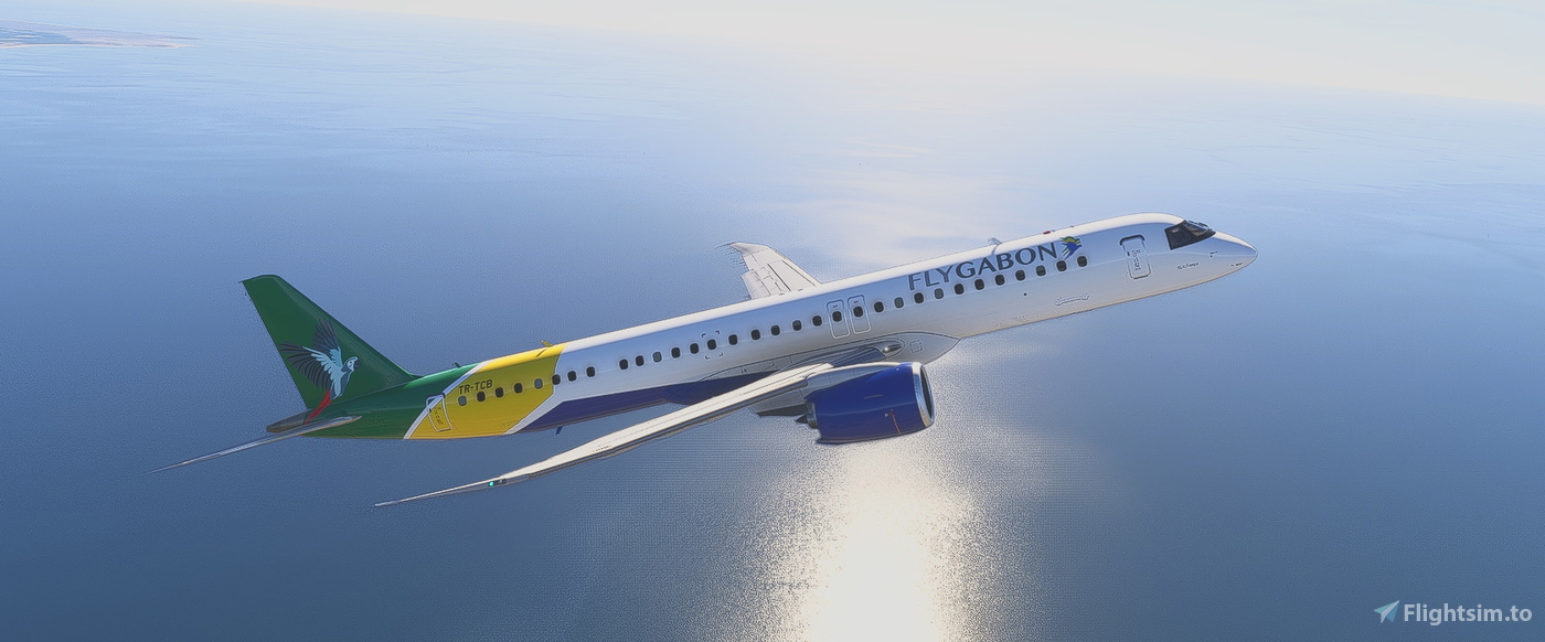 Embraer E195-E2 Fly Gabon (TR-TCB) for Microsoft Flight Simulator | MSFS