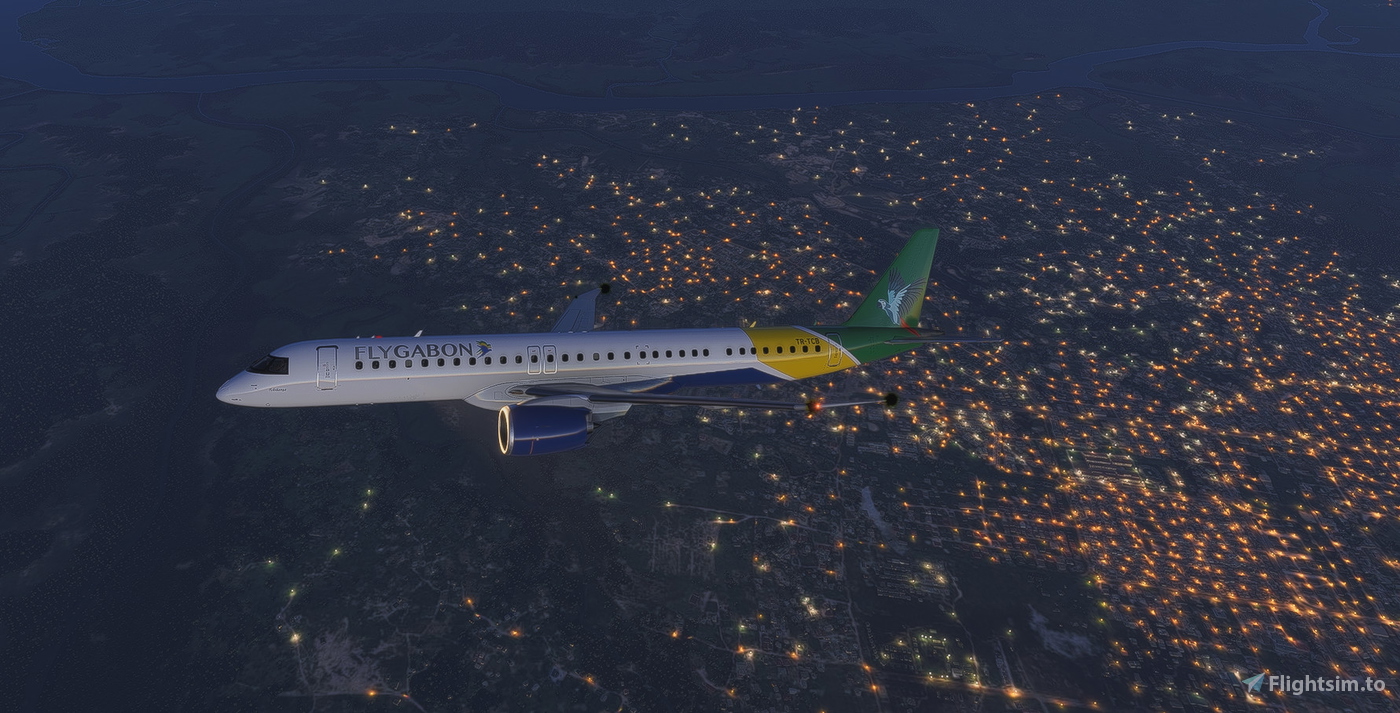 Embraer E195-E2 Fly Gabon (TR-TCB) for Microsoft Flight Simulator | MSFS