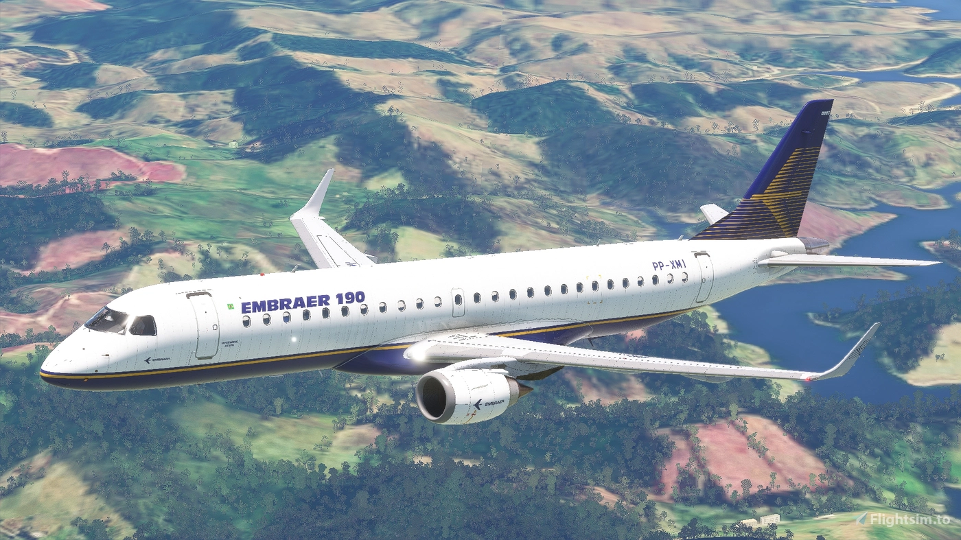 Embraer "House Colors" PP-XMI Embraer 190 |w/Cabin for Microsoft Flight ...
