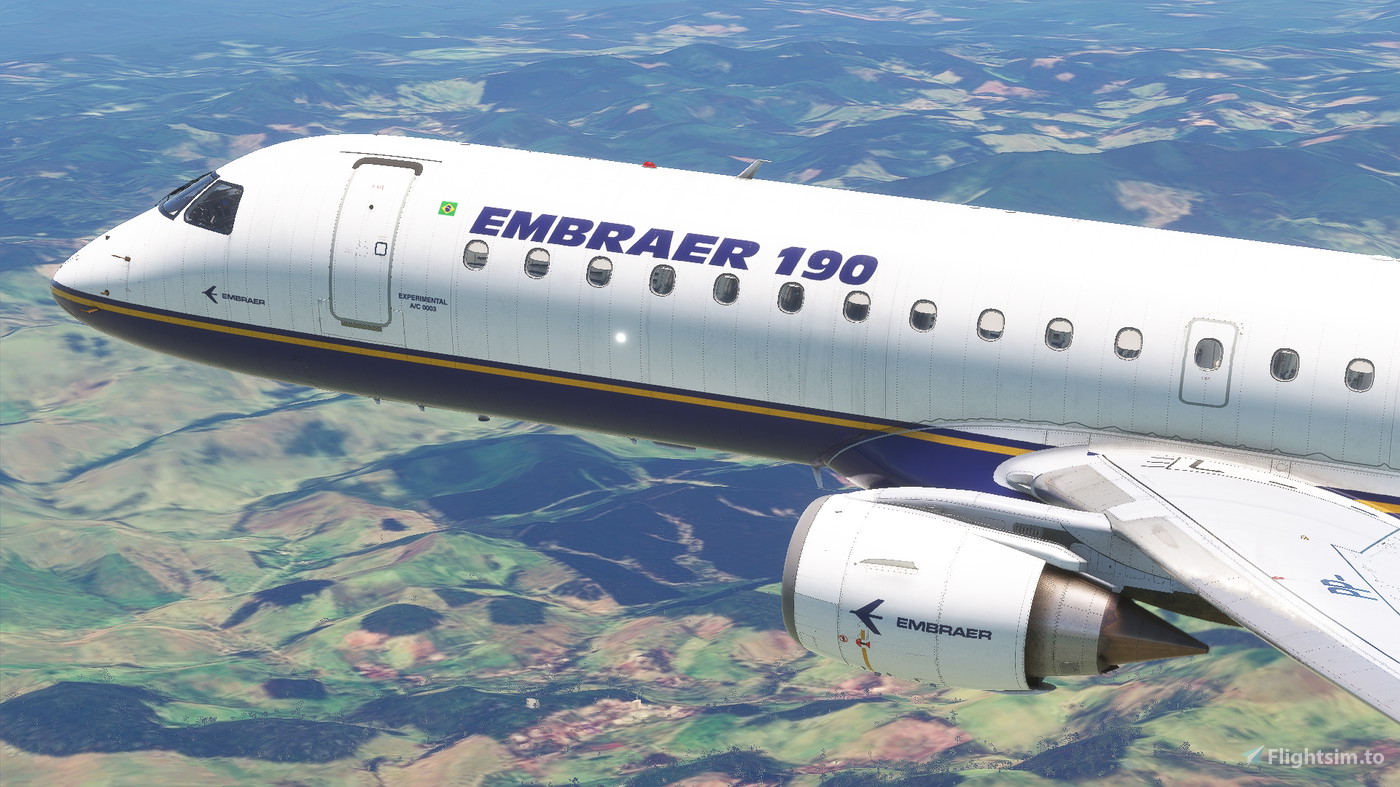Embraer "House Colors" PP-XMI Embraer 190 |w/Cabin per Microsoft Flight ...