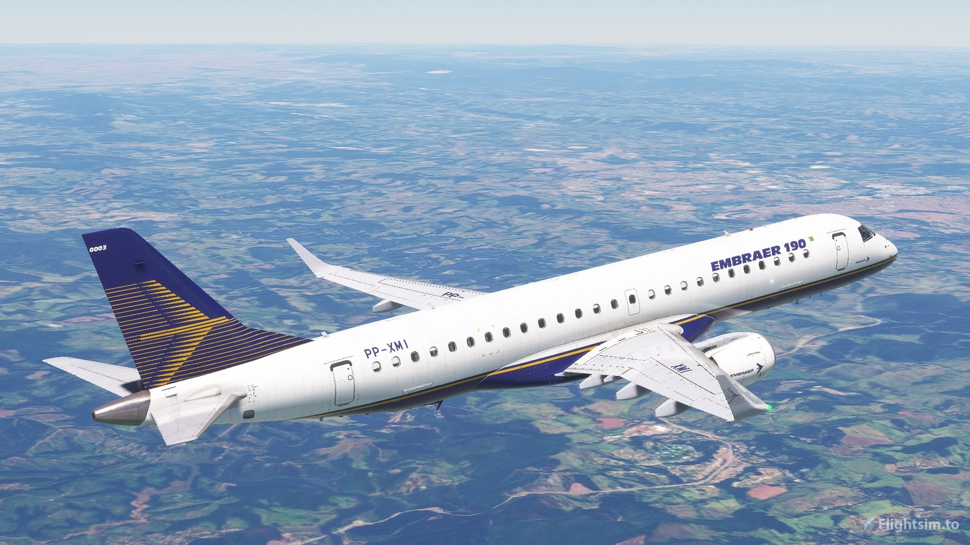 Embraer "House Colors" PP-XMI Embraer 190 |w/Cabin per Microsoft Flight ...