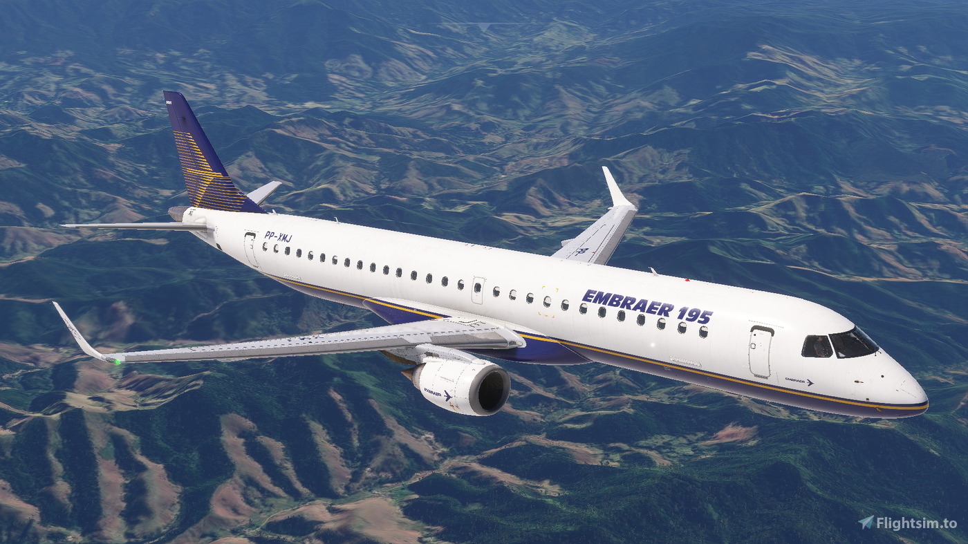 Embraer "House Colors" PP-XMJ Embraer 195 |w/Cabin voor Microsoft ...