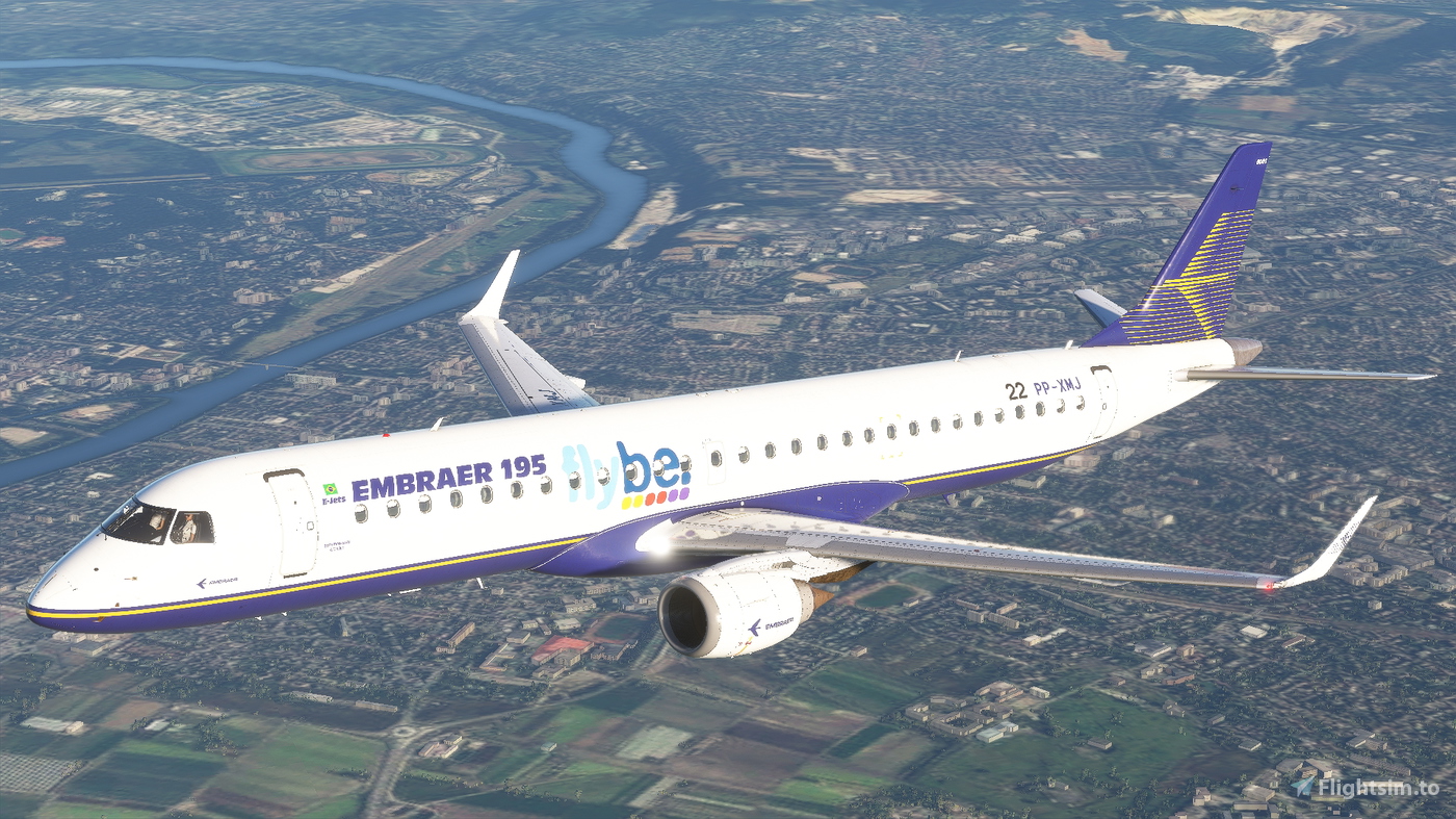 Embraer "House Colors"/Flybe PP-XMJ Embraer 195 |w/Cabin 对于 Microsoft ...