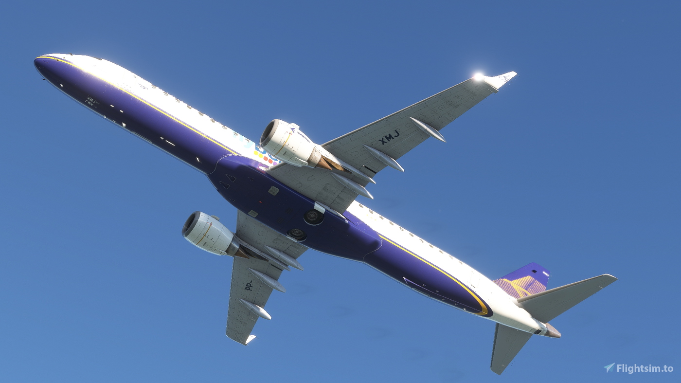 Embraer "House Colors"/Flybe PP-XMJ Embraer 195 |w/Cabin for Microsoft ...