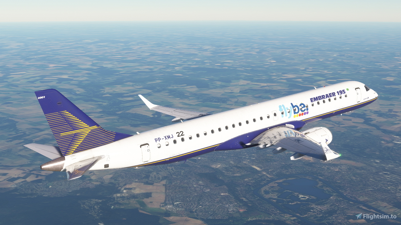 Embraer "House Colors"/Flybe PP-XMJ Embraer 195 |w/Cabin for Microsoft ...