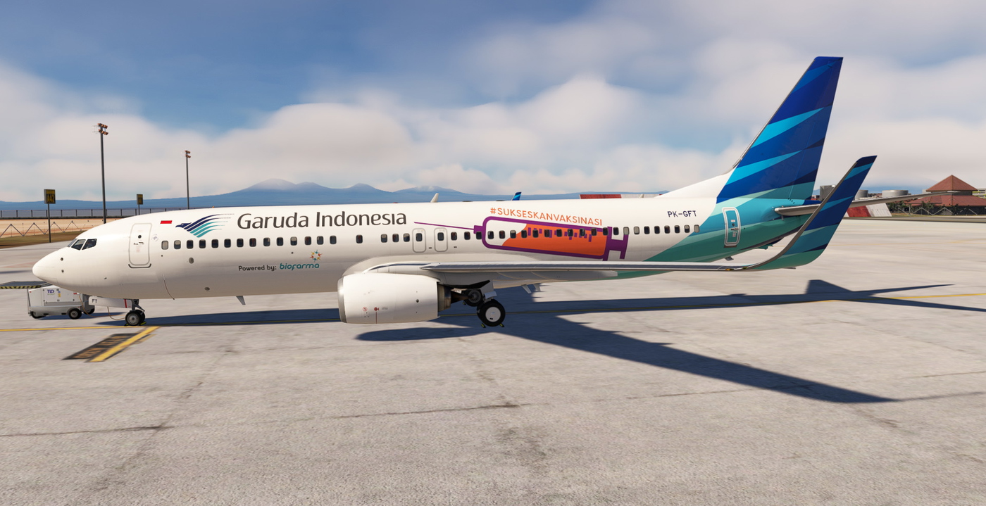 Garuda Indonesia (Biofarma - #SukseskanVaksinasi c/s) / PK-GFT para ...