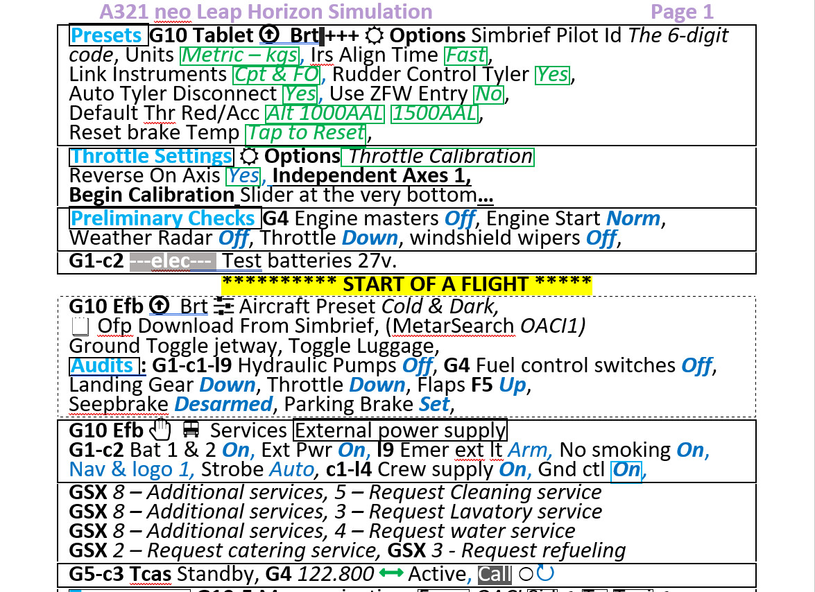 Incredibly detailed checklist A321 - MSFS Add-on - Flightsim.to
