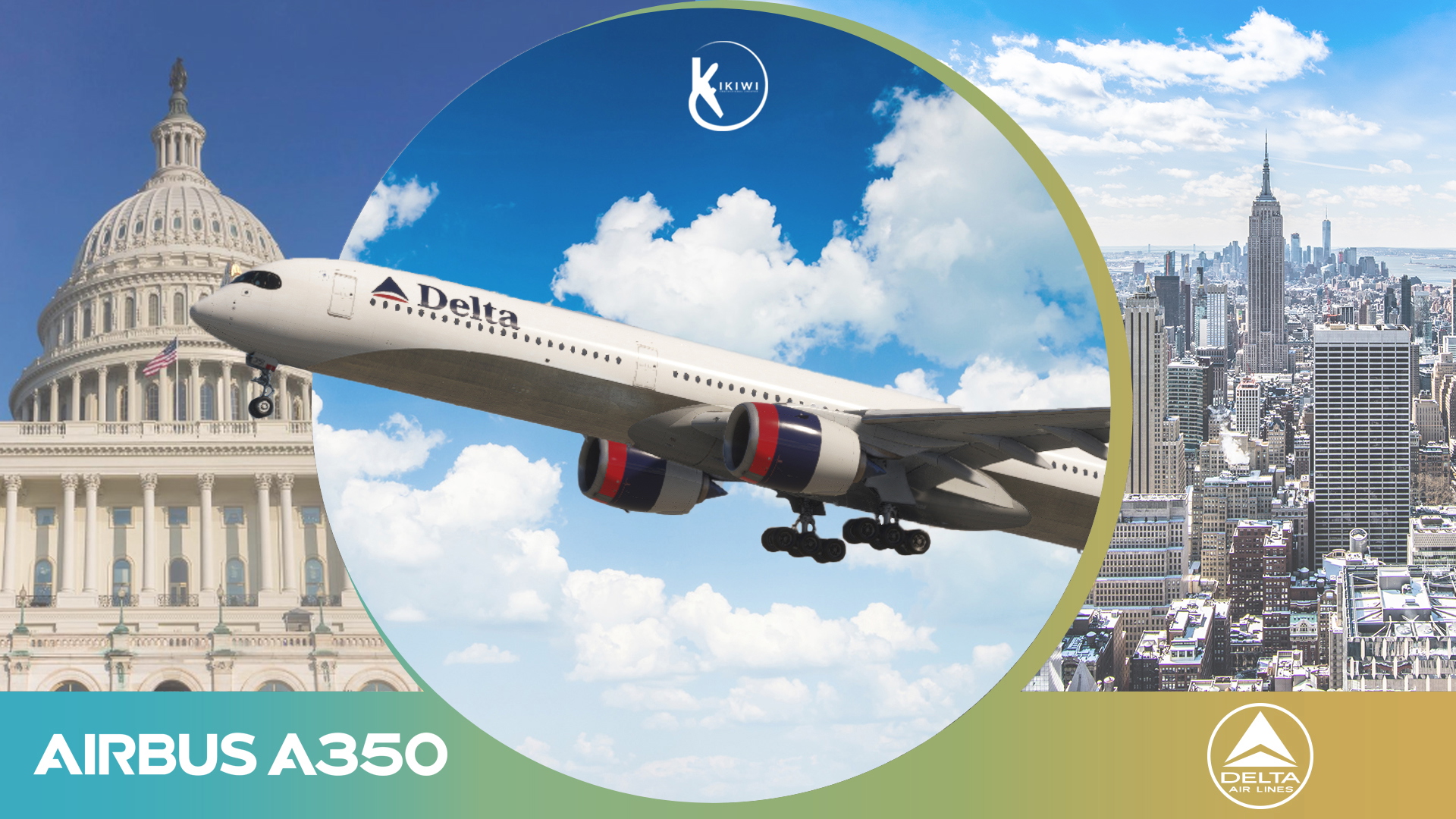 Inibuilds Airbus A350-1000 Delta Airlines 2000 "Colors In Motion ...