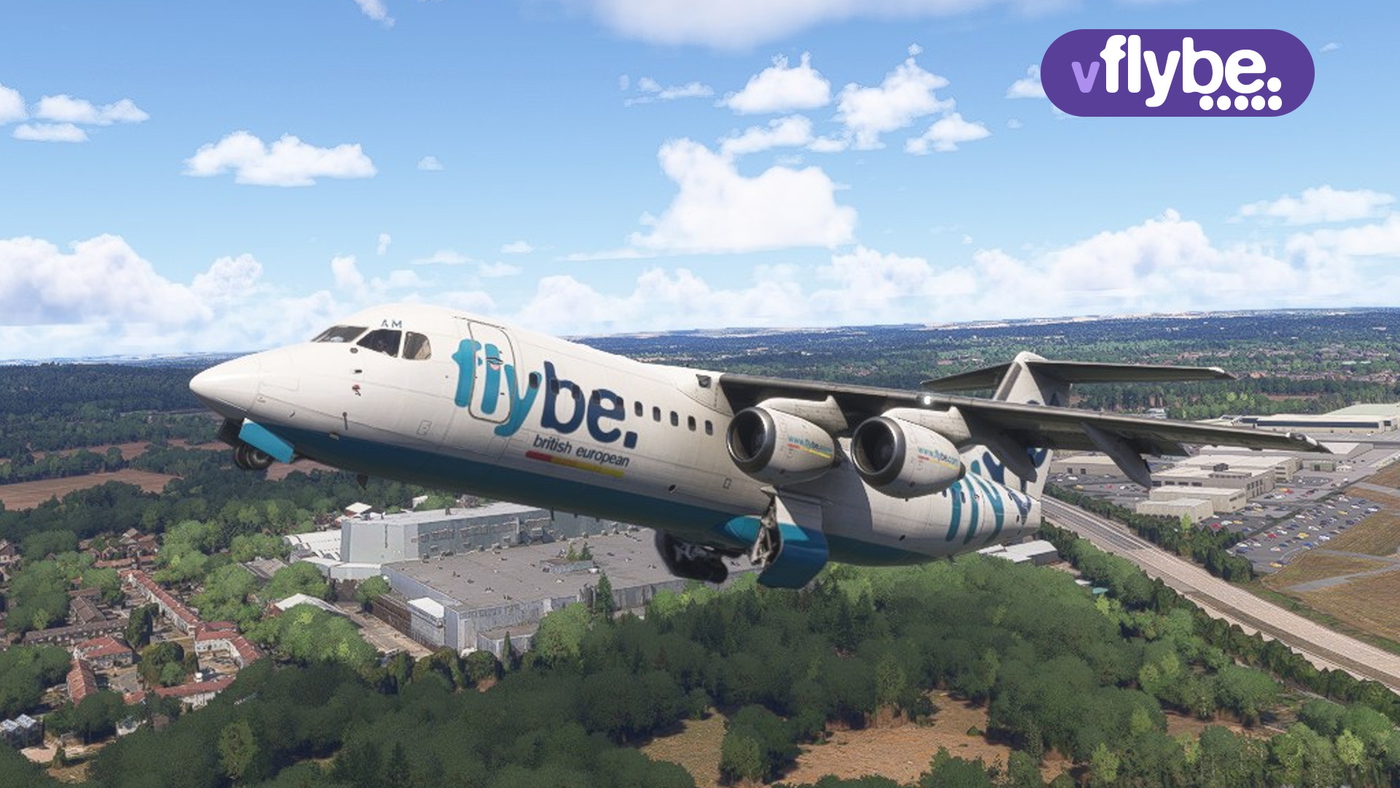 JustFlight RJ100 - Flybe G-JEAM for Microsoft Flight Simulator | MSFS