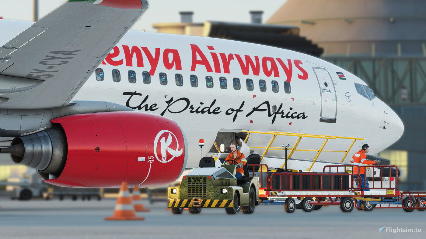 Kenya Airways Boeing 737-800 (5Y-CYA) for Microsoft Flight Simulator | MSFS
