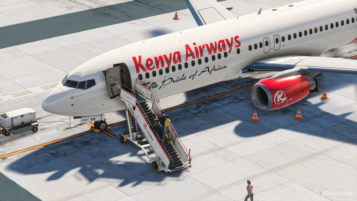 Kenya Airways Boeing 737-800 (5Y-CYA) for Microsoft Flight Simulator | MSFS