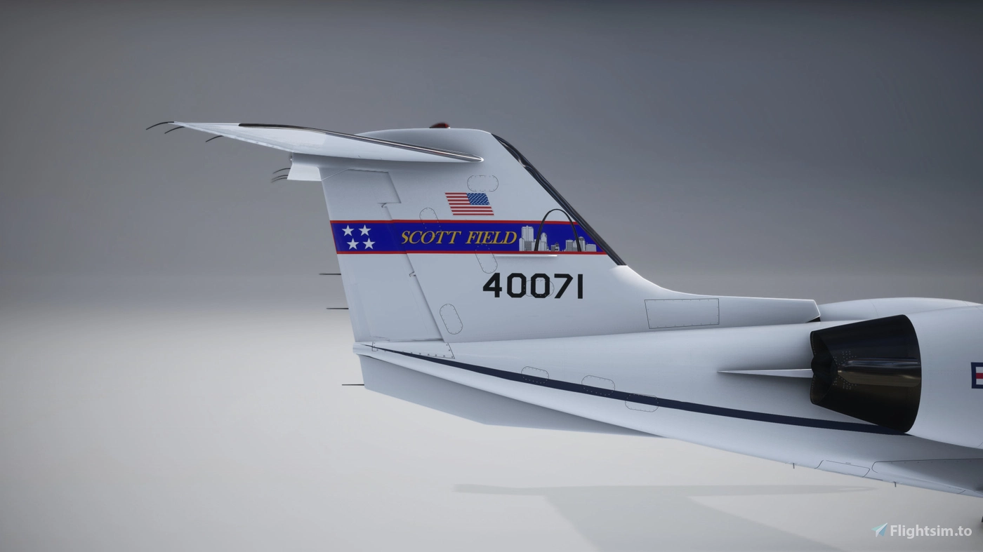 Learjet35/C-21 Scott AFB Livery pack 对于 Microsoft Flight Simulator | MSFS