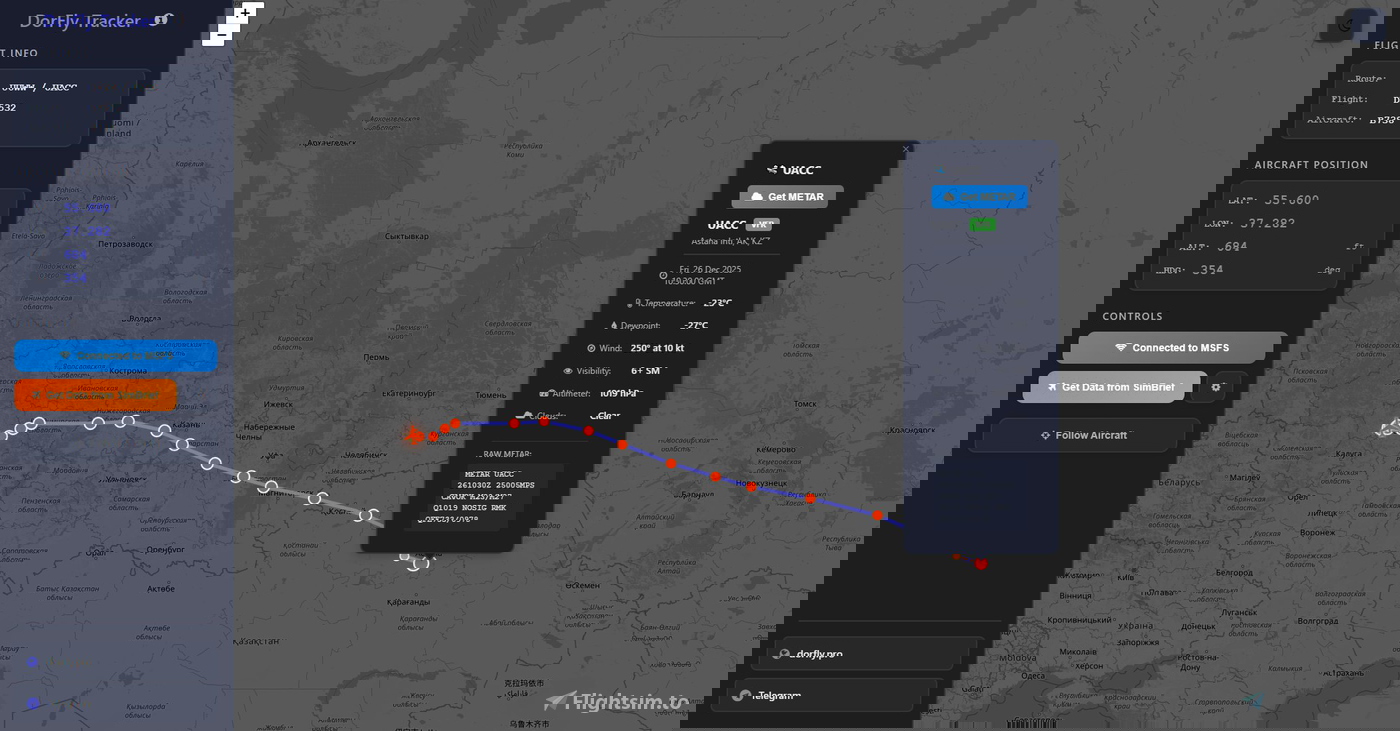 Map Tracker Dor_Fly para Microsoft Flight Simulator | MSFS