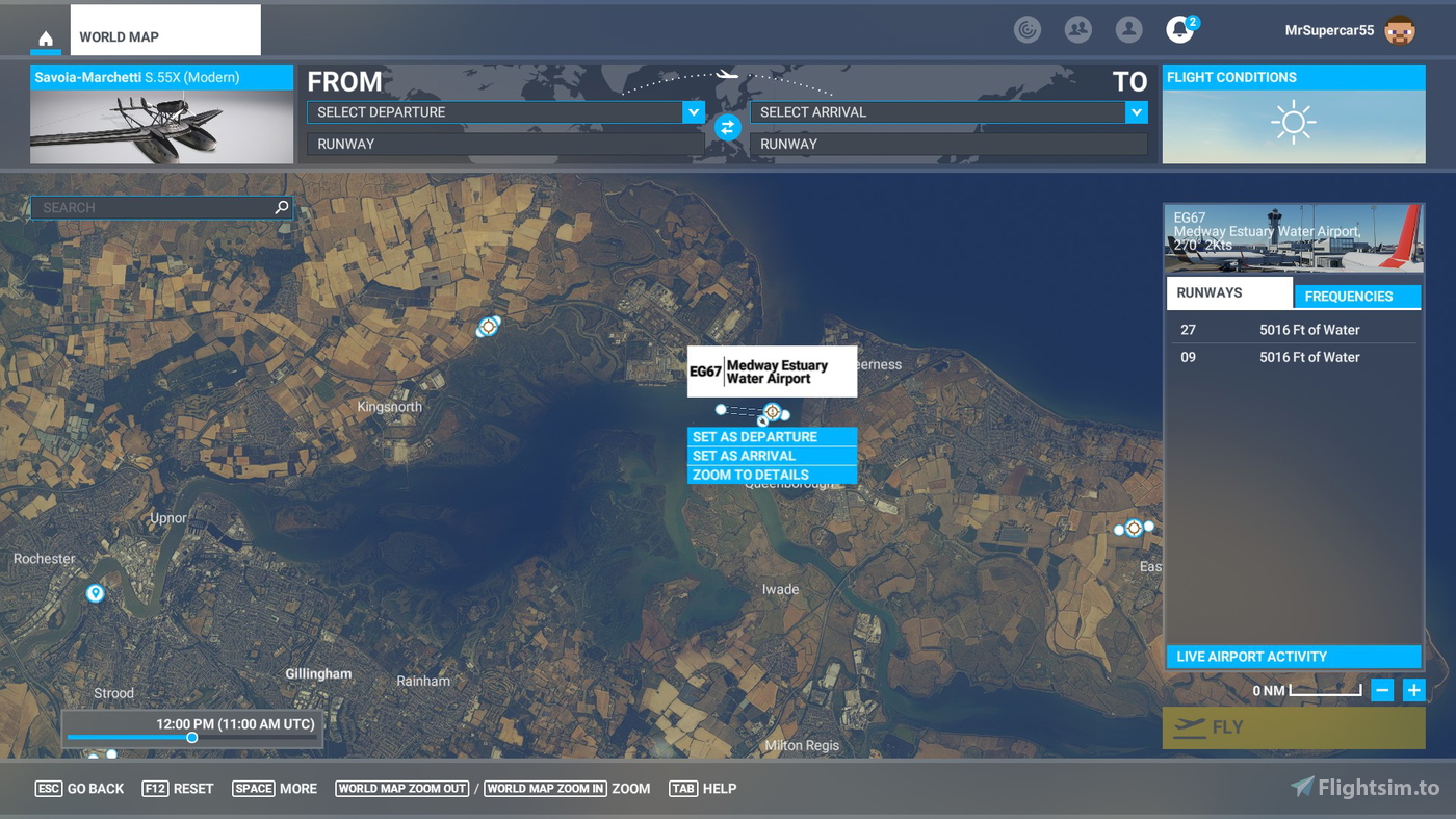 Medway Estuary Water Airport (EG67) para Microsoft Flight Simulator | MSFS