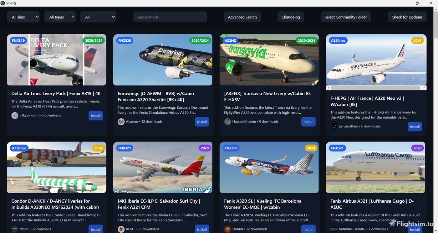 Flightsim.to - Activities - Update - MMFS - Mods Manager Flight Simulator