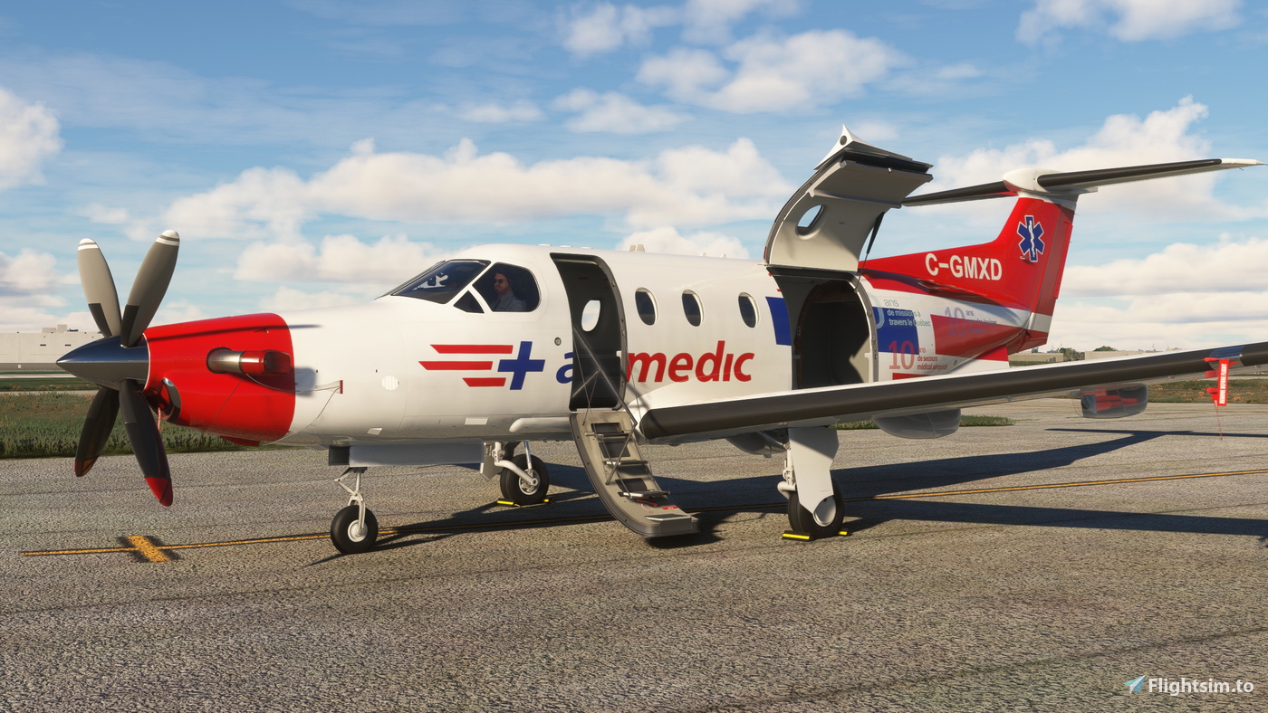 SWS Pilatus PC-12 Airmedic C-GMXD 对于 Microsoft Flight Simulator | MSFS