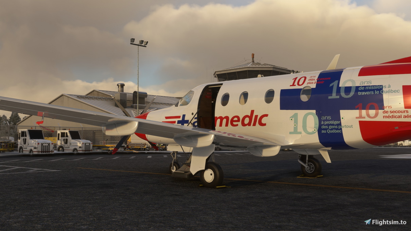 SWS Pilatus PC-12 Airmedic C-GMXD 对于 Microsoft Flight Simulator | MSFS